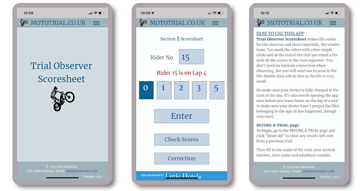 Help for Trials Organisers